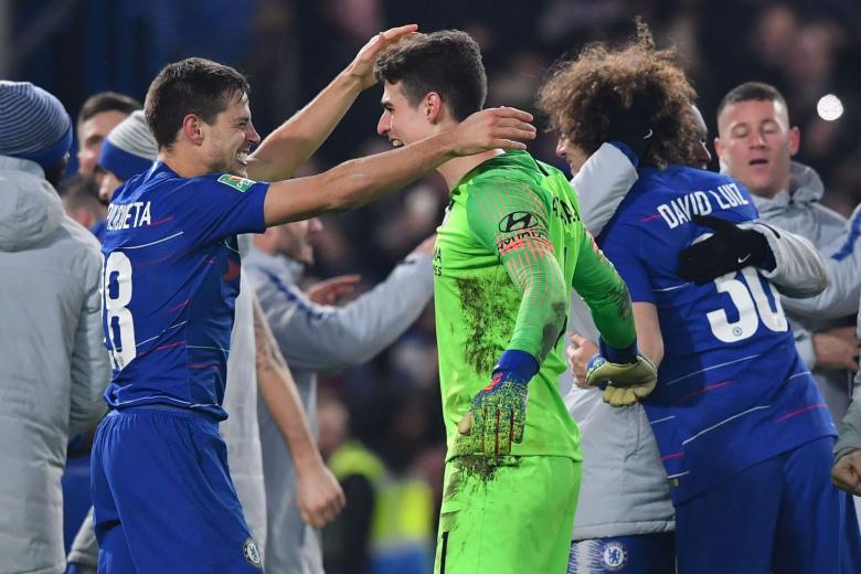 Football: Chelsea beat Spurs on penalties to reach League Cup final ...