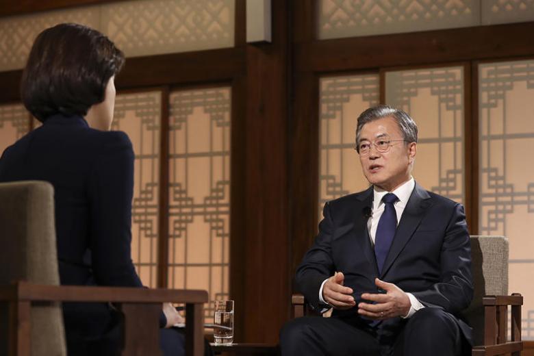 South Korean President Moon's interviewer targeted for inappropriate ...