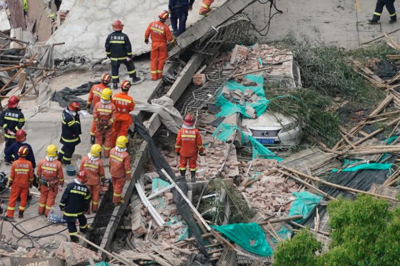 Seven dead in building collapse in China’s Shanghai | The Straits Times