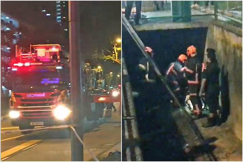 Man badly injured after falling 3m into drain, rescued by SCDF | The ...