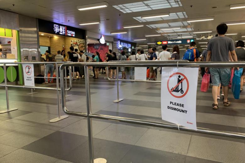 SMRT trials metal barriers to get PMD users to dismount within ...