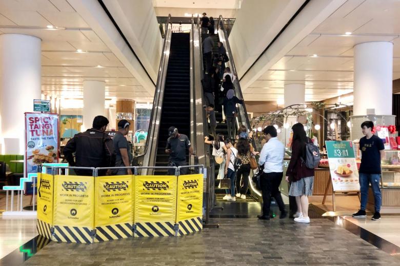 SCDF uses rescue tools to release child's foot stuck in escalator at ...