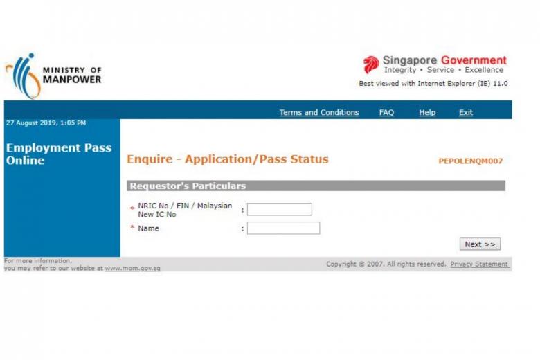 MOM warns of fake employment pass application website | The Straits Times