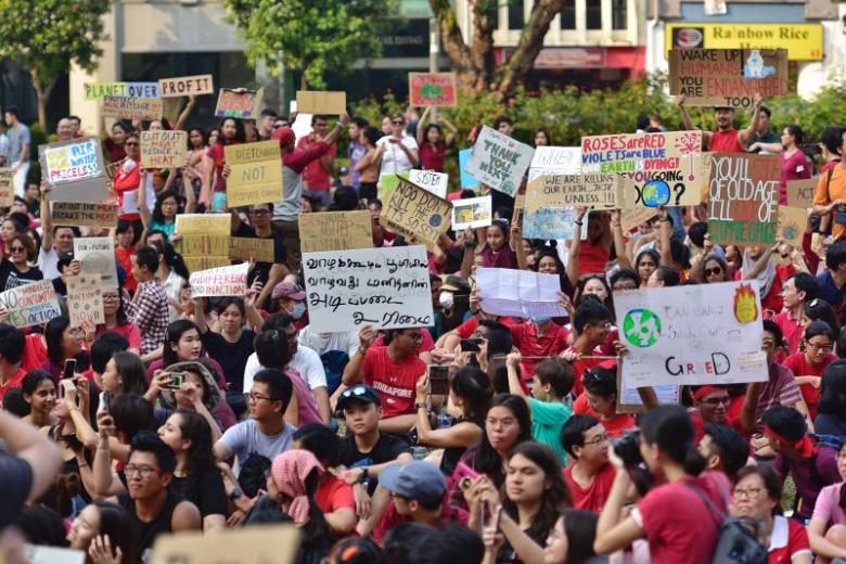 Big turnout at Hong Lim Park for first Singapore Climate Rally | The ...