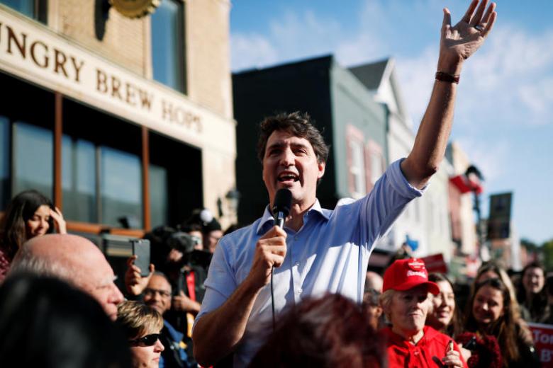 Canadian PM Trudeau, in tight election fight, says only he can stand up ...