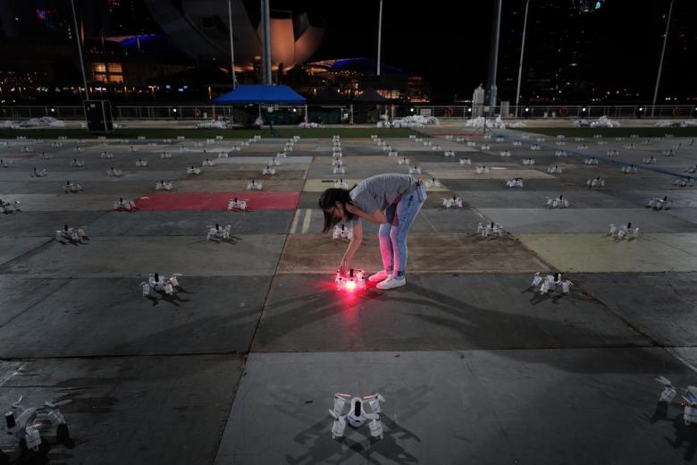 Fitting a 500-drone display into New Year countdown musical | The ...