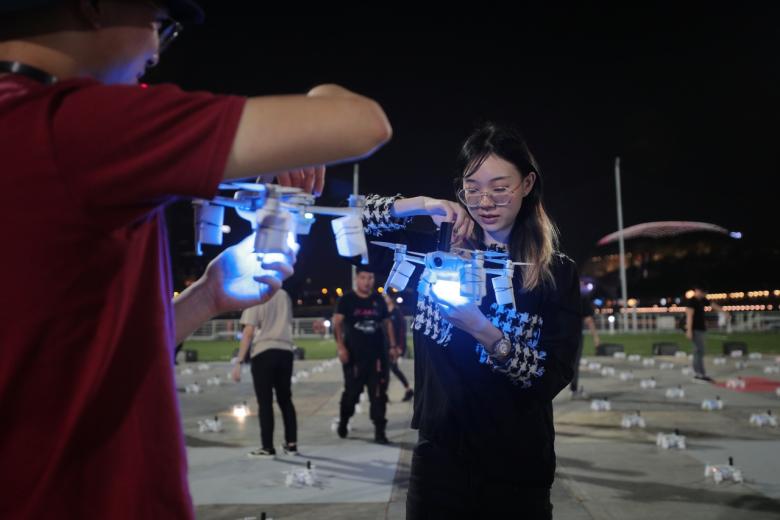 Fitting a 500-drone display into New Year countdown musical | The ...