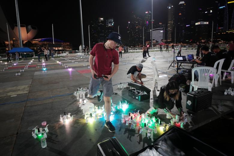 Fitting a 500-drone display into New Year countdown musical | The ...