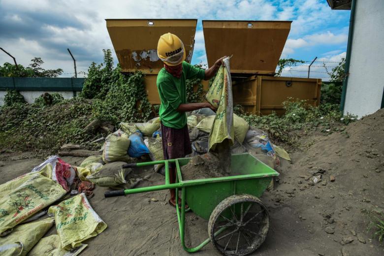 Filipinos turn volcano's ash, plastic trash into bricks | The Straits Times
