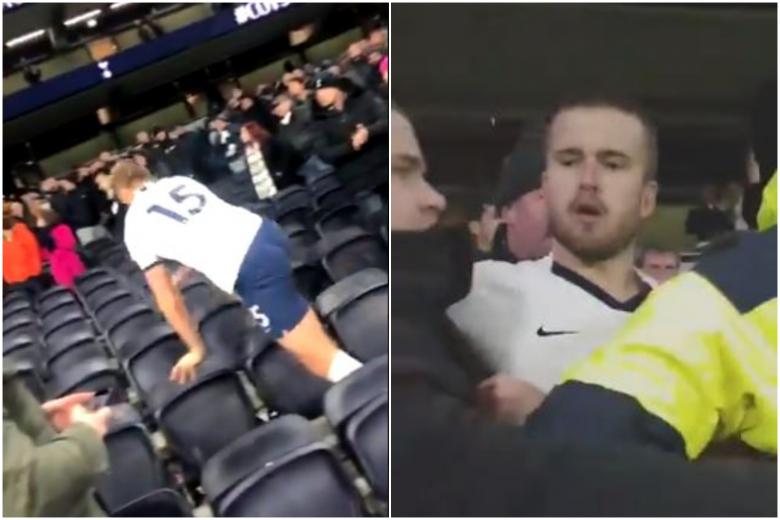 Football: Tottenham's Eric Dier climbs into crowd to confront fan after ...