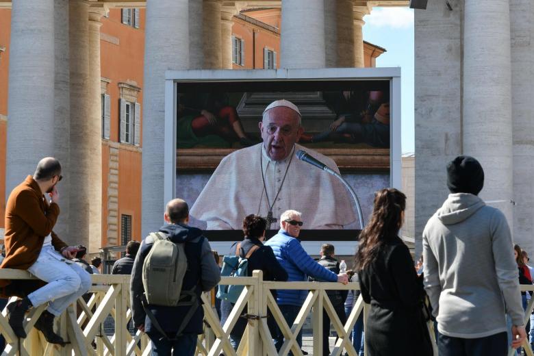 Feeling 'caged' by coronavirus alarm, Pope delivers Sunday address over ...
