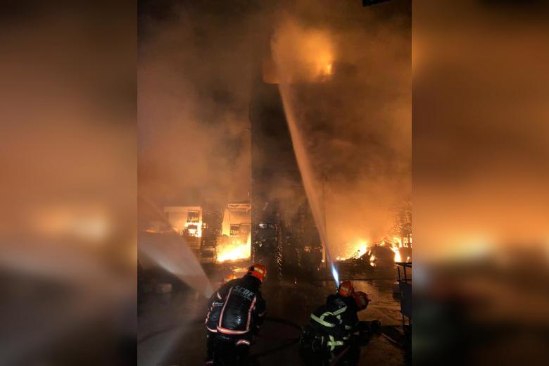 Fire in Tuas industrial area put out by SCDF after nearly 18 hours ...