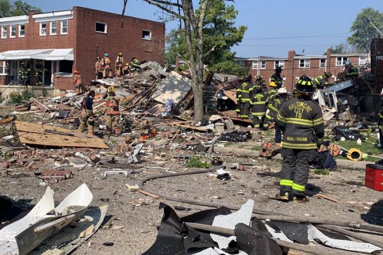 Gas explosion destroys Baltimore homes, 1 dead and children trapped ...