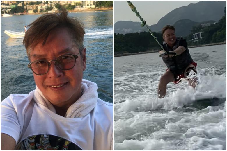 Hong Kong singer Alan Tam tries wakesurfing for the first time at 70 ...