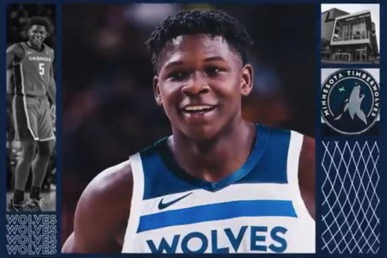 NBA: Timberwolves take Anthony Edwards first overall in 'virtual' draft ...