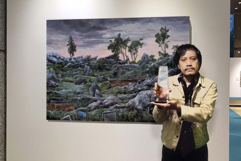 Indonesian artist wins UOB Painting of the Year for work on Covid-19 ...