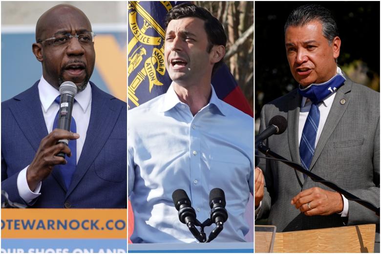 Democrats take narrow control of US Senate as three new members sworn ...