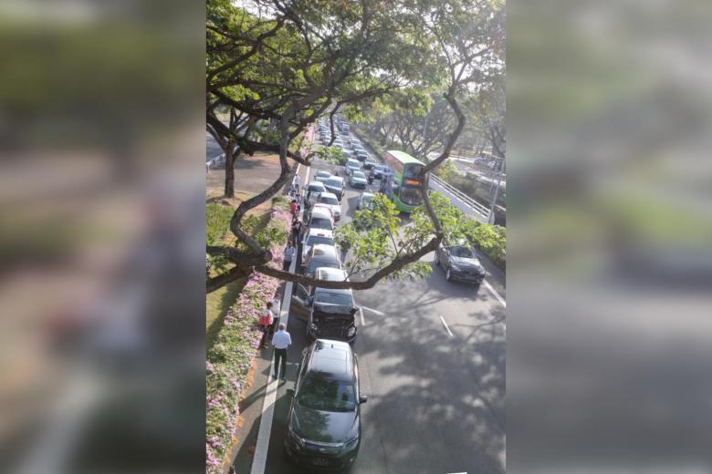 10-vehicle pile-up on ECP during Monday morning rush hour, three ...