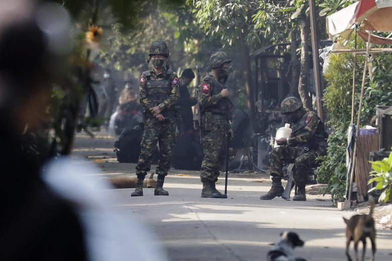 Myanmar security forces raid compound of striking rail workers | The ...