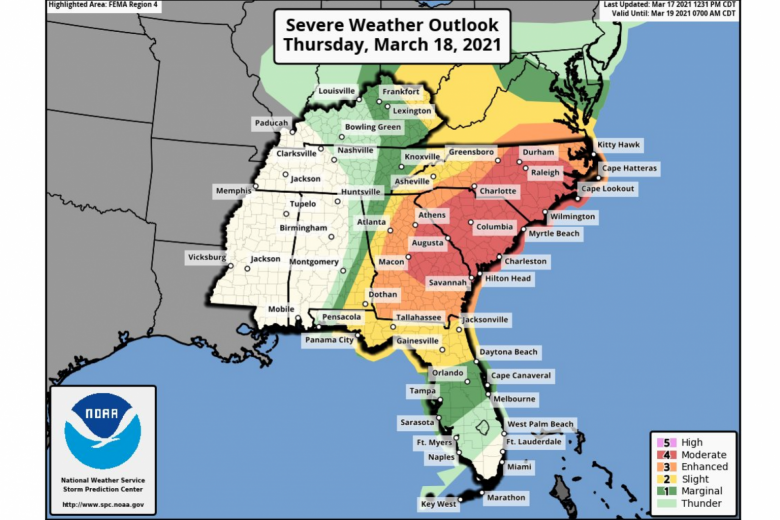 Severe storms threaten parts of US Southeast with tornadoes possible | The Straits Times