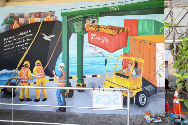 Murals at shipping terminals depict key role of maritime sector in ...