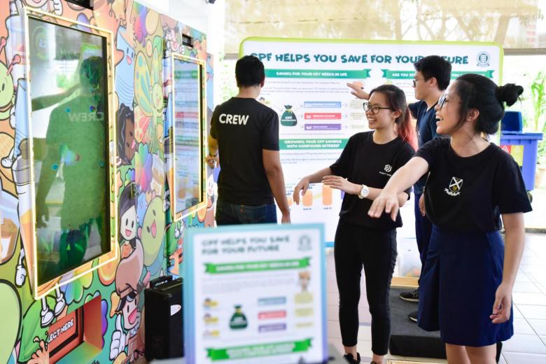 Students play games to learn more about CPF | The Straits Times