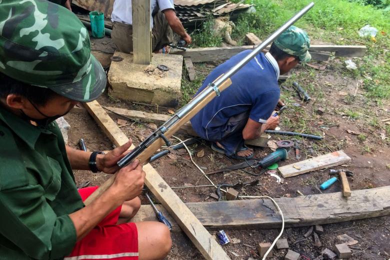 With home-made rifles, Myanmar self-defence groups take fight to junta ...