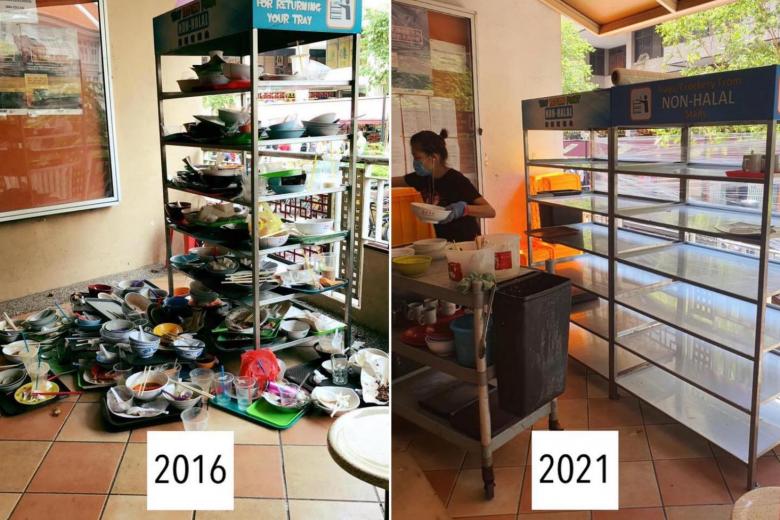 Full tray-return rack photo circulating on social media taken in 2016 ...