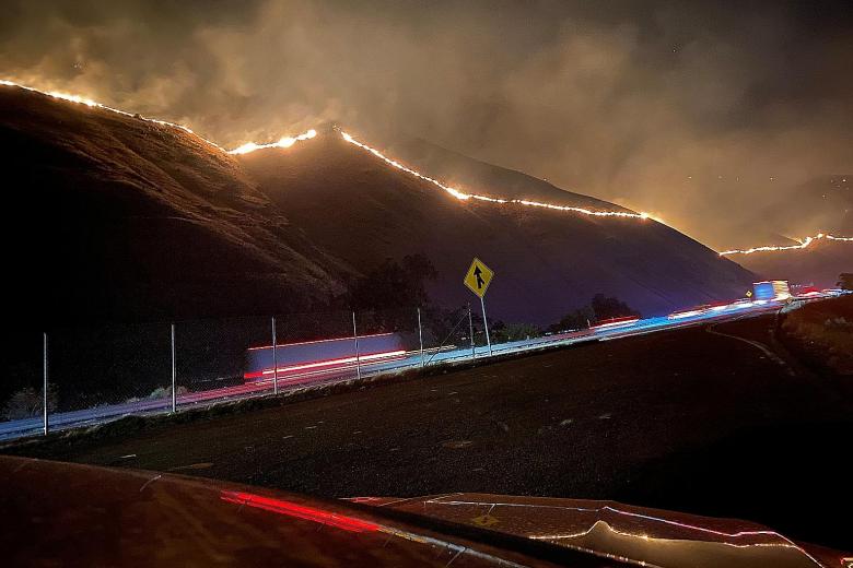 Blazing lights in California | The Straits Times