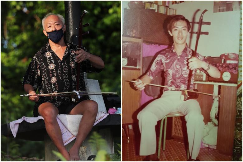 Unsung S'pore Icons: Rain or shine, Boo Chin Joo plays the erhu at ...