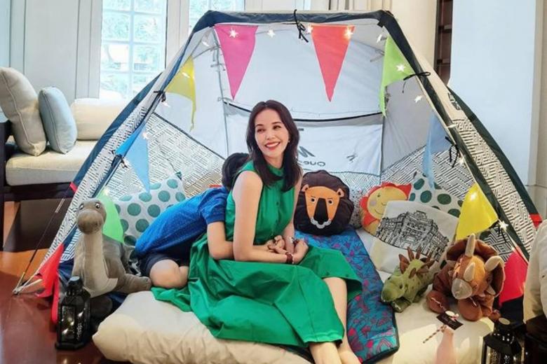 Actress Zoe Tay's youngest son gatecrashes her live-stream press ...