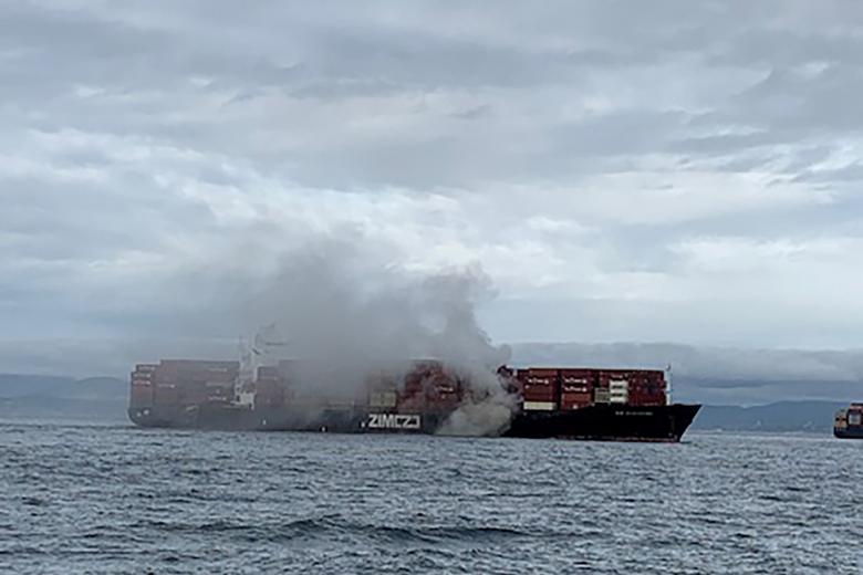 Cargo ship on fire, spews toxic gas off Canada's Pacific coast | The ...