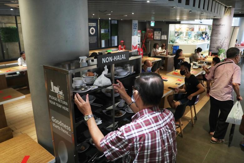 Most patrons at foodcourts, coffee shops seen returning trays on first ...