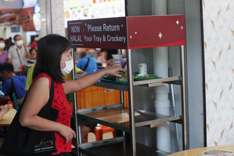 Most patrons at foodcourts, coffee shops seen returning trays on first ...