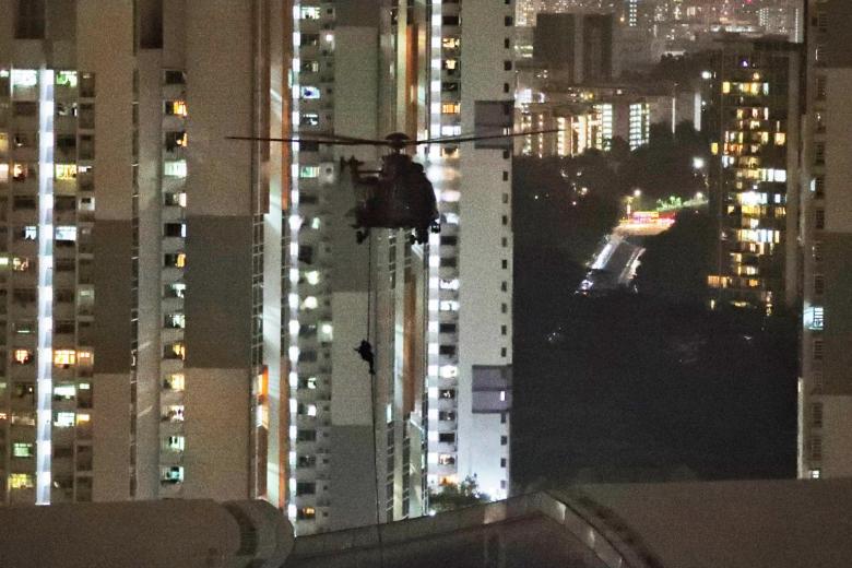 SAF conducts night-time anti-terror drill in Buona Vista | The Straits ...