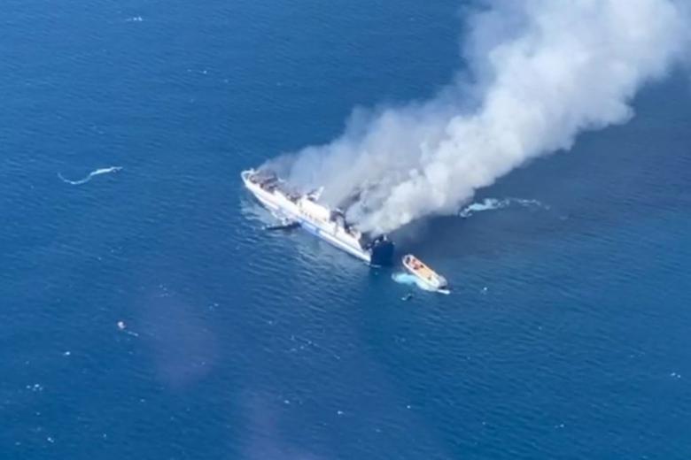 Three trapped, 8 missing after flames engulf Greece-Italy ferry | The ...