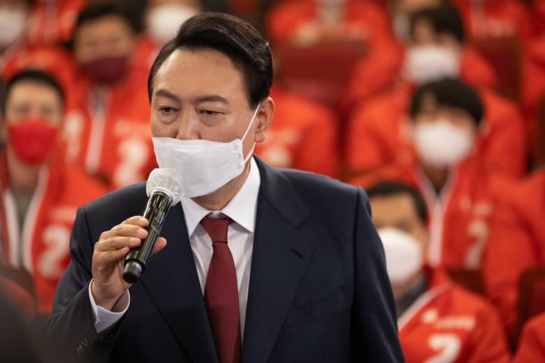 South Korea's President-elect Yoon Suk-yeol had telephone talks with ...