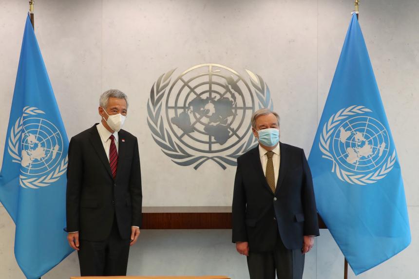 PM Lee meets United Nations Sec-Gen Antonio Guterres in New York | The ...