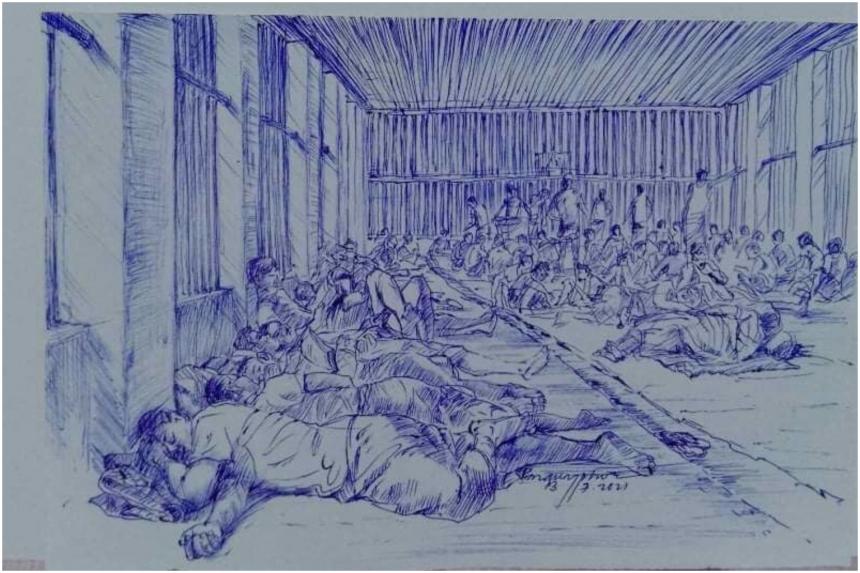 Smuggled sketches offer glimpses into harsh Insein prison in Myanmar ...