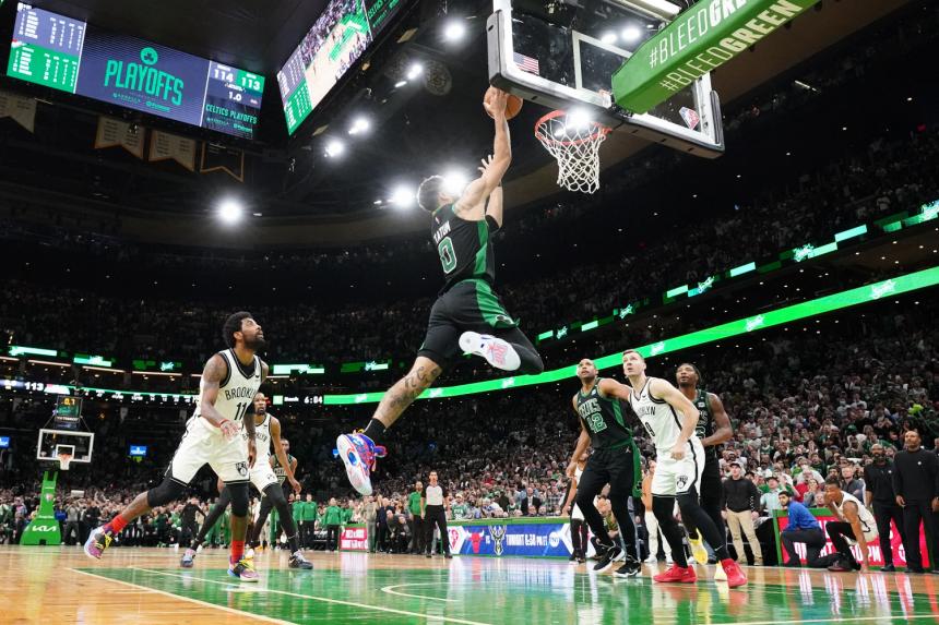 Basketball: Tatum’s winner lifts Celtics over Nets, Heat rout Hawks in ...