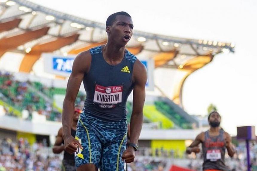 Athletics: American teenager Knighton becomes fourth fastest man over ...