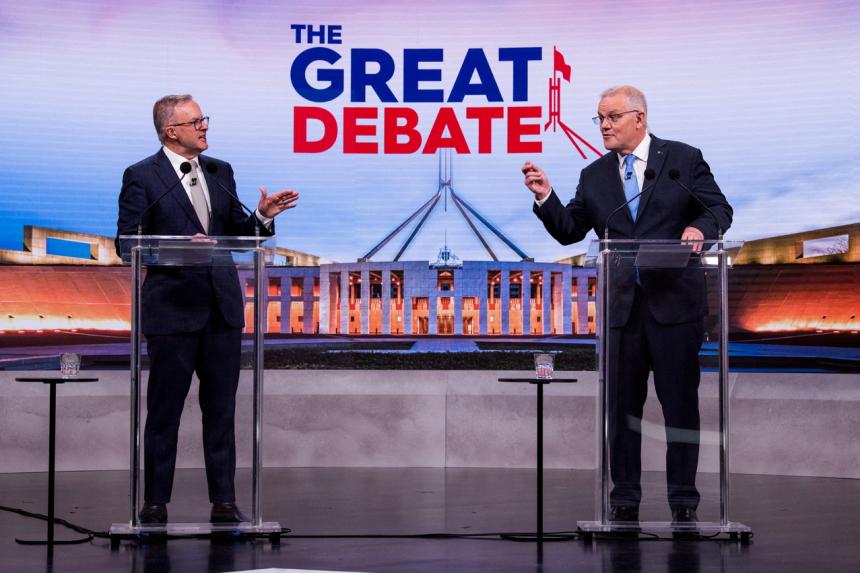 Australian leaders clash in chaotic second election debate | The ...