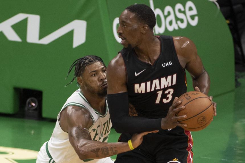 NBA: Adebayo steps up as Heat battle past Celtics to take series lead ...