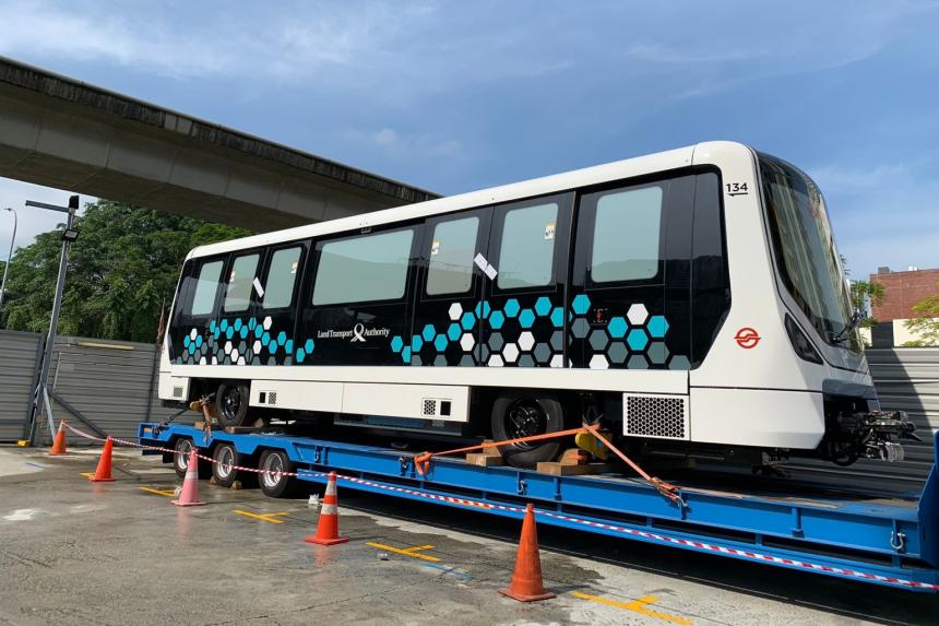 First of 19 new Bukit Panjang LRT trains being tested, may be ready in ...