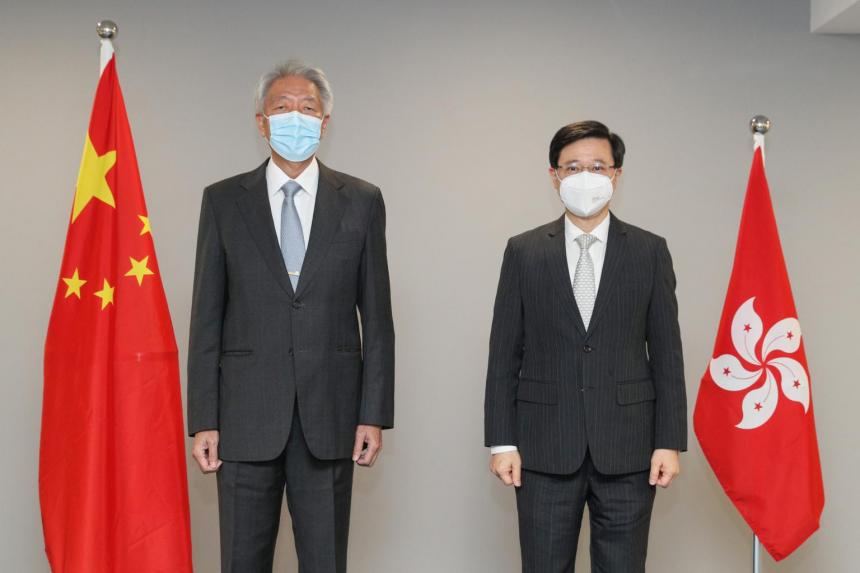 SM Teo Chee Hean and next Hong Kong leader John Lee welcome closer ties ...