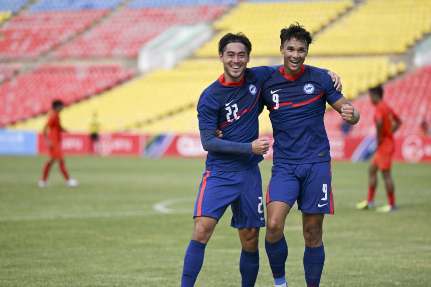 Football: Ikhsan Fandi's first international hat-trick spurs Lions to ...
