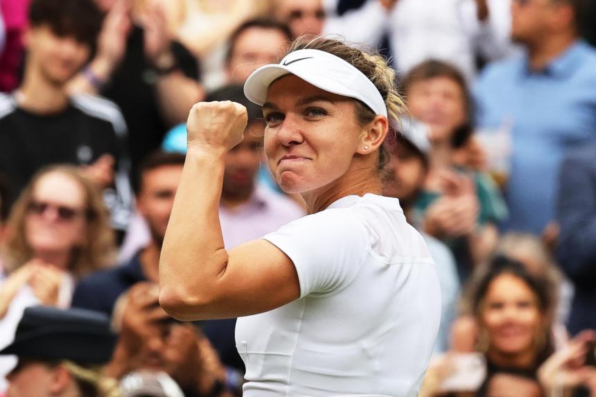 Tennis: Halep demolishes Anisimova to set up Wimbledon semi against ...