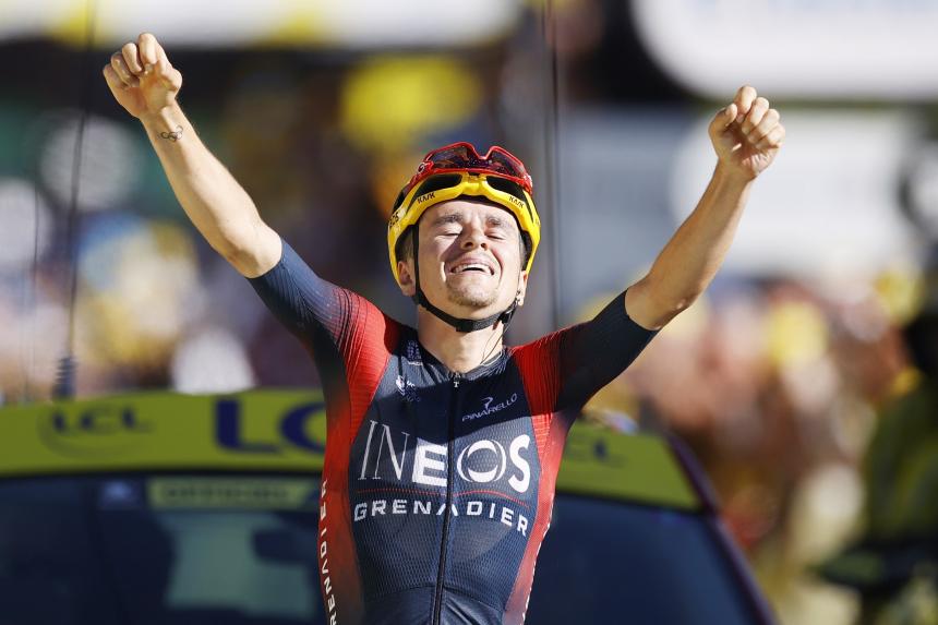 Cycling: Pidcock wins Alpe d'Huez Tour de France stage as Vingegaard ...