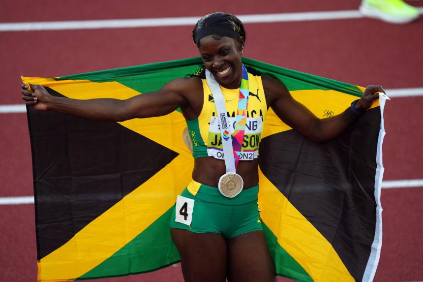 Athletics: Jackson takes 200m gold to close in on Flo-Jo record; Lyles ...
