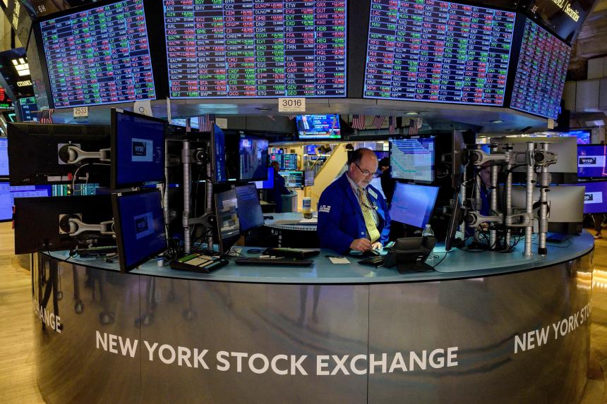 Wall Street stocks end mixed after bumpy day | The Straits Times